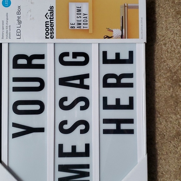Room Essentials | Accents | New Led Light Box Message Marquee Box Sign ...